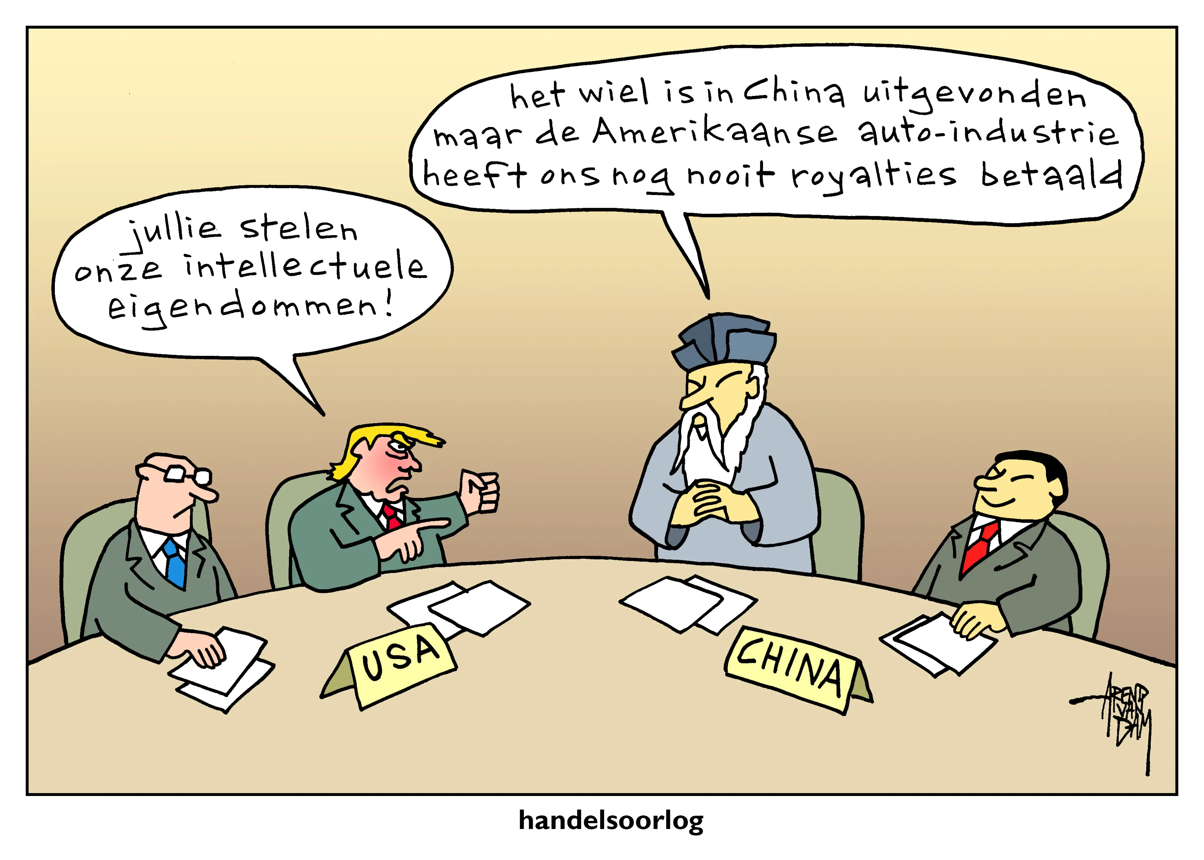 Handelsoorlog omdat Amerikanen menen dat ze overal recht op hebben ...