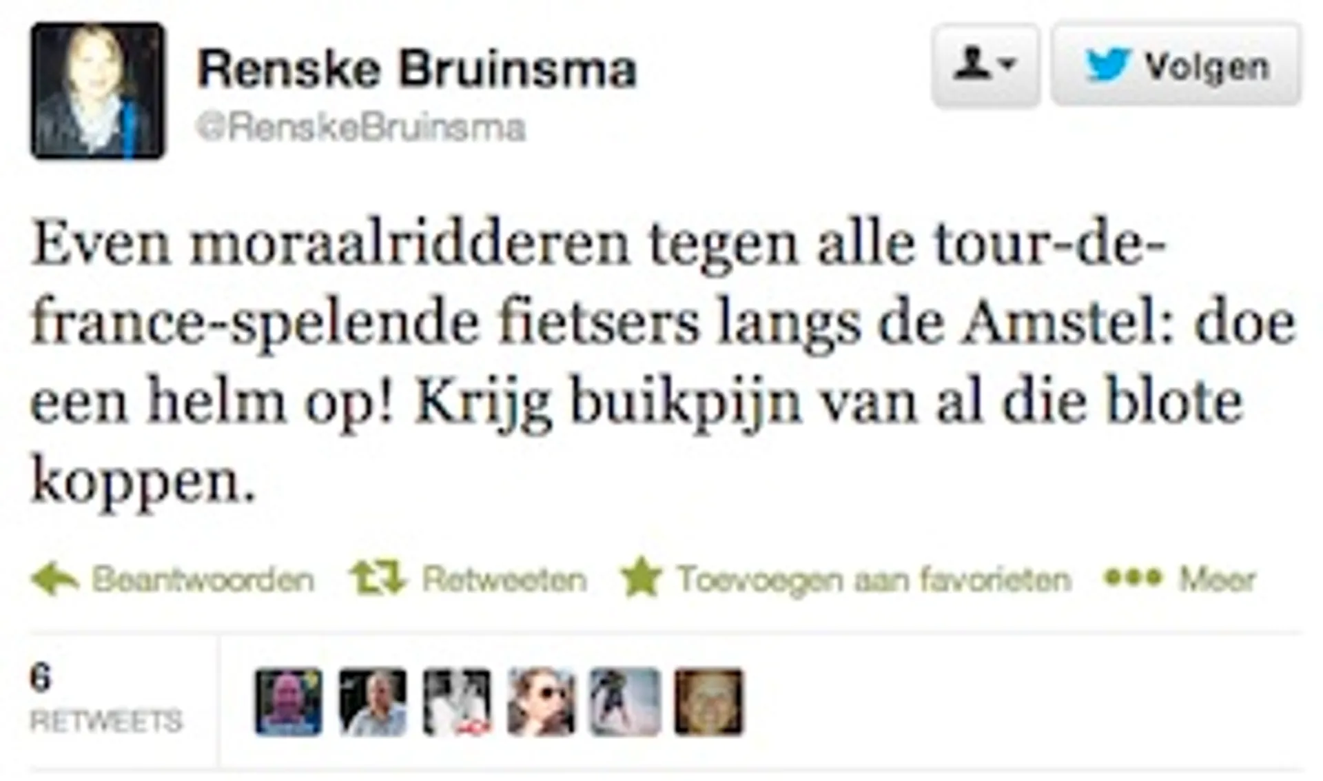 Niet op de racefiets zonder helm - Joop - BNNVARA