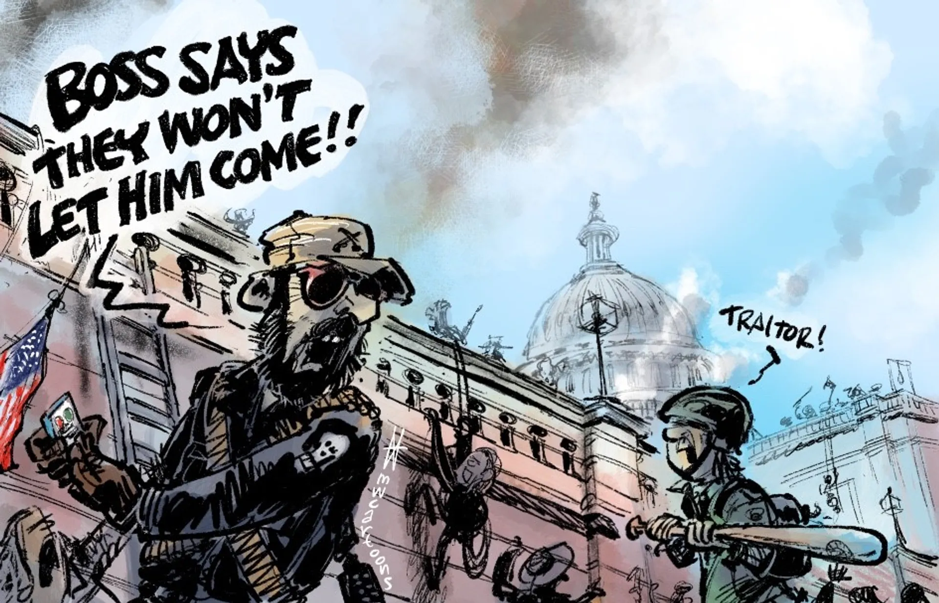 Trump wilde met aanhangers naar het Capitool - Joop - BNNVARA