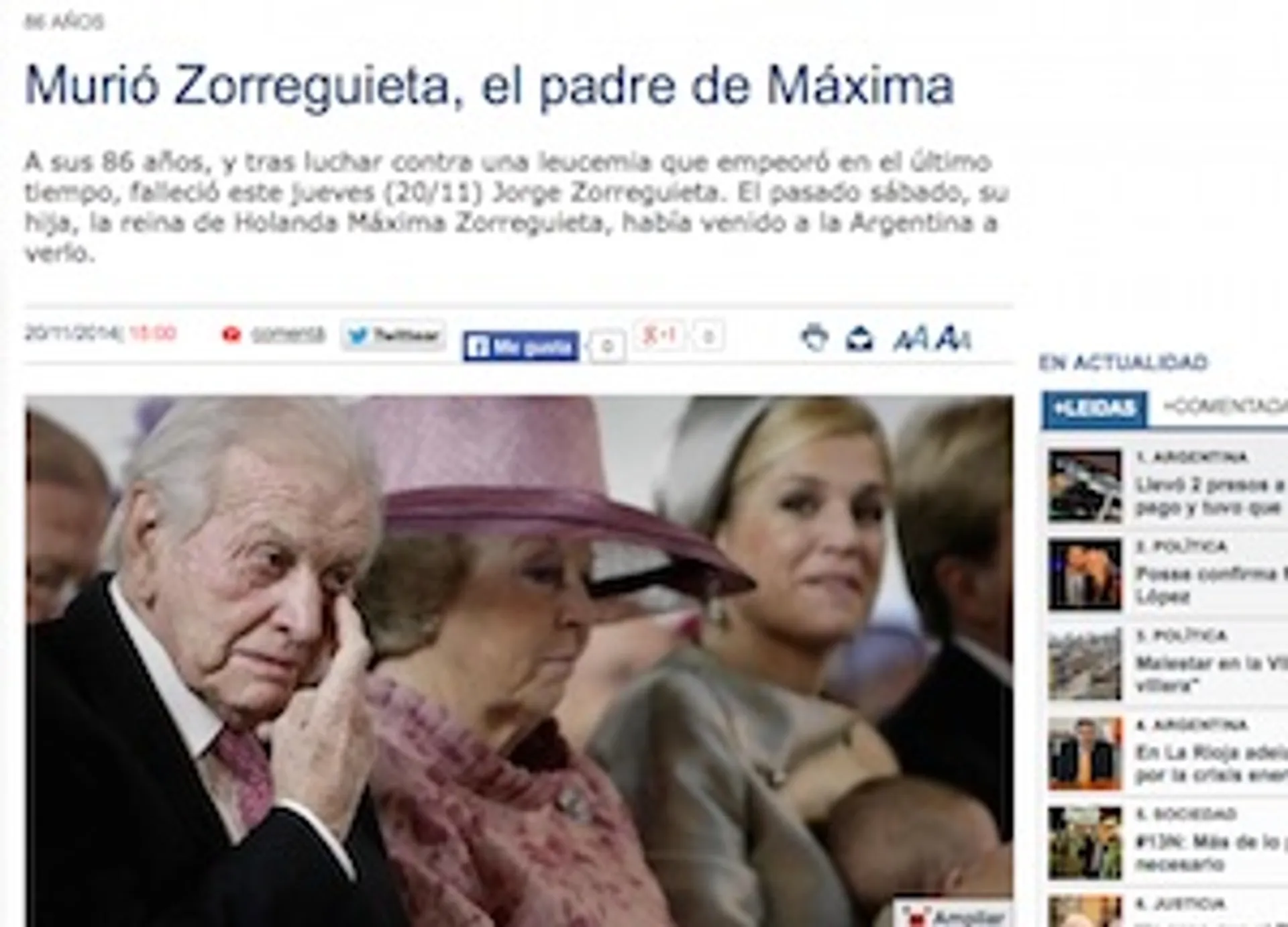 Vader van koningin Máxima niet overleden - Joop - BNNVARA